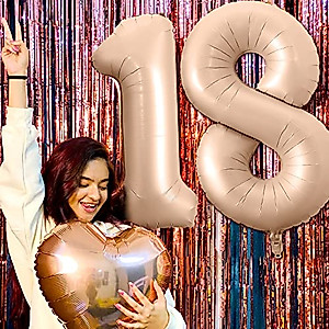 MJartoria 40 Inch Caramel Number 1 Balloons 0-9 Foil Balloon Large Digital Balloon for Birthday Party Wedding Anniversary Baby Shower Decorations