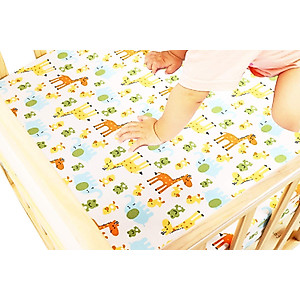 100% Jersey Cotton Bassinet Sheet Set 4 Pack(2 Waterproof Bassinet Sheet and 2 Bassinet Sheet)