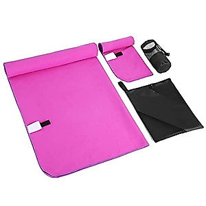 FUNMILY Treadmill Accessories Microfiber Travel Pink Towel Can Be Used During Exercise Treadmill for Exercise(2 Piece)