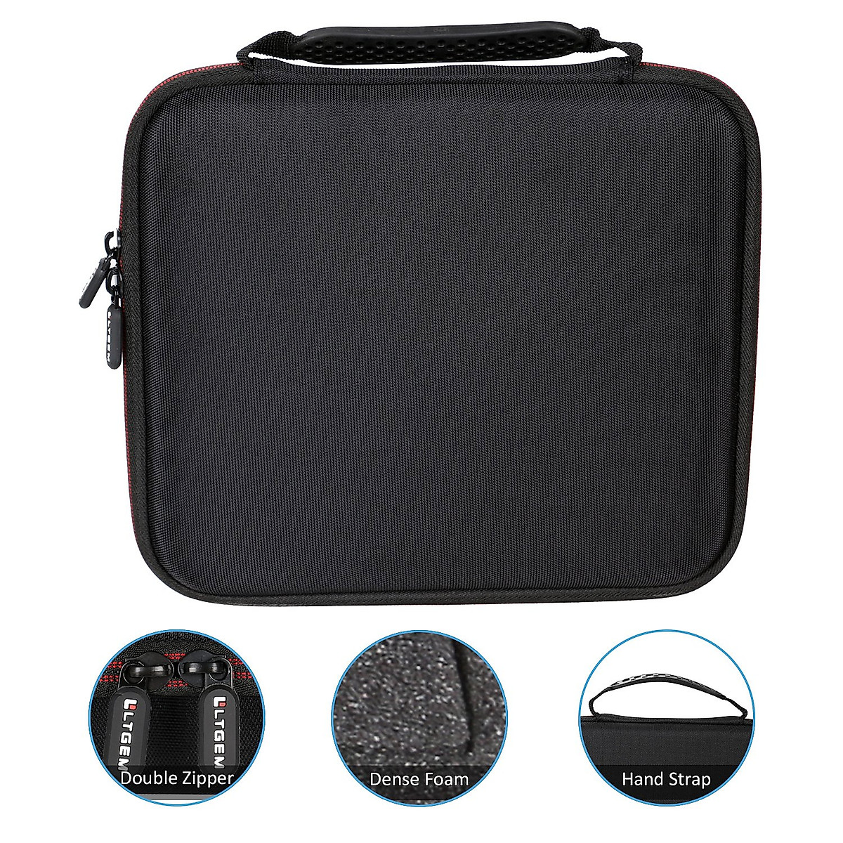 LTGEM Hard Case for Seagate Expansion 2TB 3TB 4TB 5TB 8TB Desktop External Hard Drive USB 3.0 with Dense Foam. Fits USB Cable and Charger.(Black)