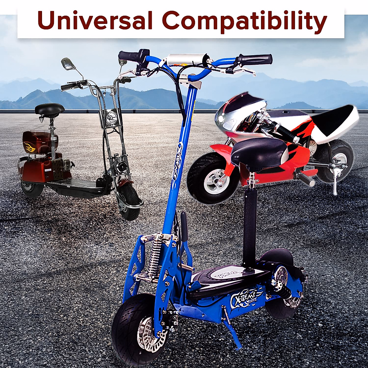 AlveyTech 3.00-4 (10"x3", 260x85) Pneumatic Tire - Replacement for Razor, Minimoto, MotoTec, Schwinn, EVO, Electric Scooter, Mini Bike, Hand Trucks, Go-Kart & More - 3.00-4 Tire and Wheel