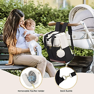 LOVEVOOK Diaper Bag Backpack with Insulated Pockets, Changing Pad, Pacifier Case - Anti-Theft Travel Bag for Women