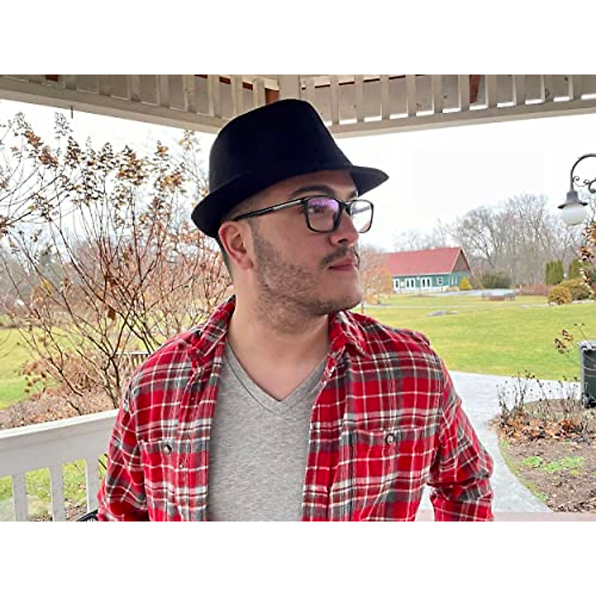 Fedora Hats for Men Unisex Manhattan Black Fedora