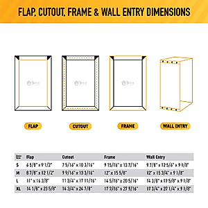Extreme Dog Door Pure Aluminum Extra Large Dog Door for Wall, XL Pet Door for Wall with Sliding Lockout Panel, Expanding Box Tunnels, and Easy to Install Metal Frame for Big Dog Breeds and Cats