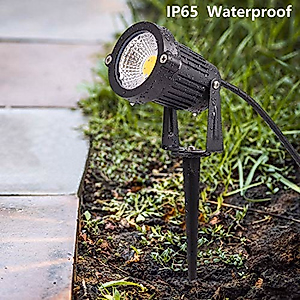 SUNRIVER Low Voltage Landscape Lights Led Landscape Lighting 6W Outdoor Landscape Lights 12V 24V Waterproof Landscape Spotlights for Yard, Lawn, Garden(6 Pack Warm White)