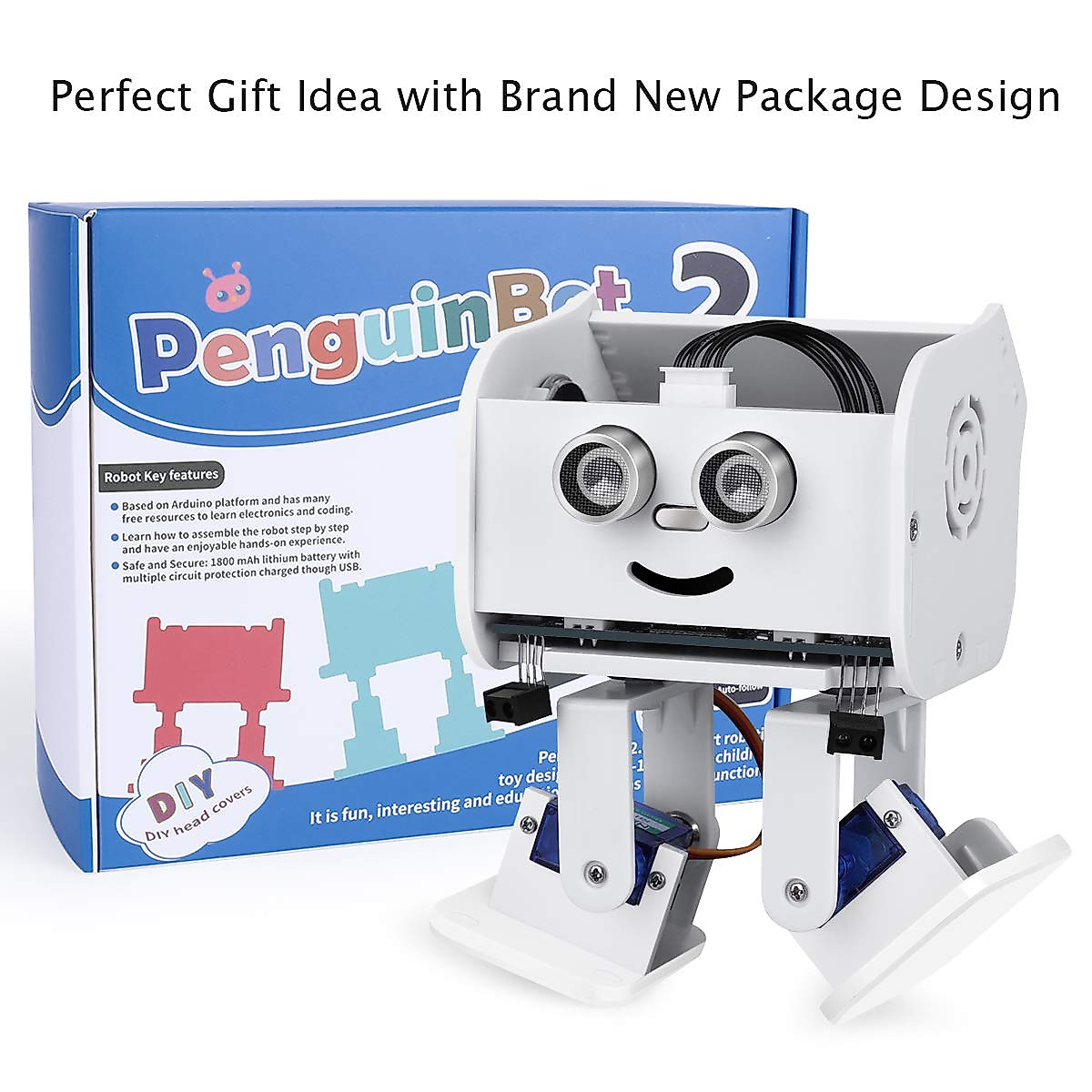 ELEGOO Science Kits for Kids Ages 8-12 12-14 14-16 & STEM Toys Gifts for Boys Girls Kids Teens Penguin Bot Biped Robots Building Kit Compatible with Arduino & Coding Circuits Projects