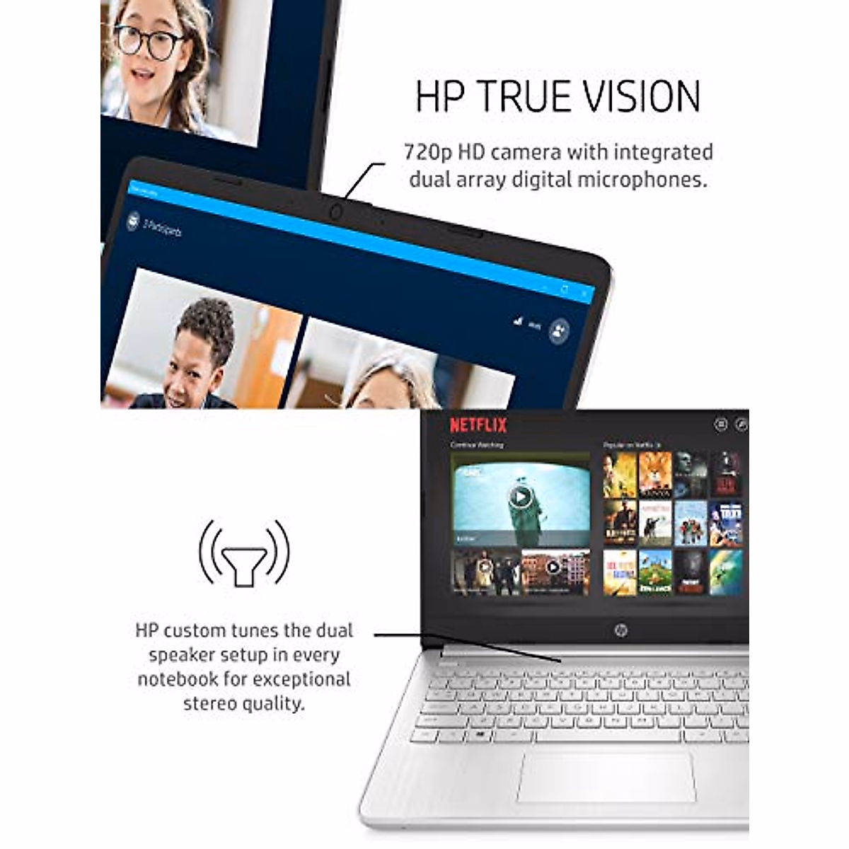 HP 14 Laptop, AMD 3020e, 4 GB RAM, 64 GB eMMC Storage, 14-inch HD Touchscreen, Windows 10 Home in S Mode, Long Battery Life, Microsoft 365, (14-fq0080nr, 2020)
