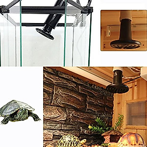 CTKcom 2-Pack 150W 110V Reptile Heat Lamp Ceramic Infrared Heat Emitter Bulb Pet Lamp,No Harm No Light Infrared Heat Emitter Brooder Lamp for Pet Coop Heater Reptile Chicken Turtle Heat Lighting,Black