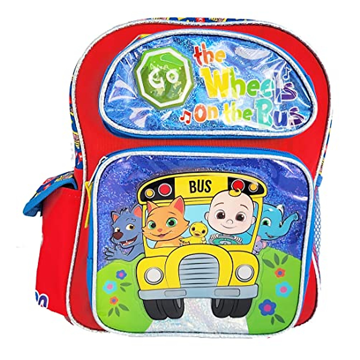 Cocomelon 12 Inch Small Backpack - The Wheels On The Bus, Blue