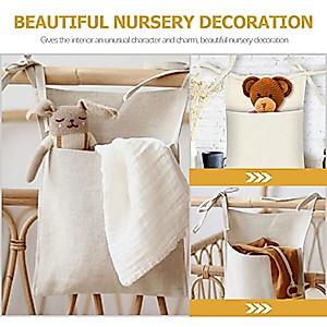 DOITOOL Baby Bedside Hanging Storage Bag: Baby Diaper Caddy Nursery Organizer for Clothing Diapers
