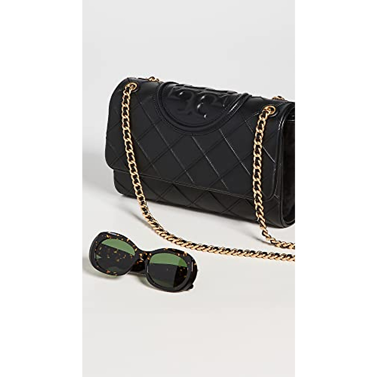 Tory Burch Women's Fleming Soft Convertible Shoulder Bag, Black, One Size