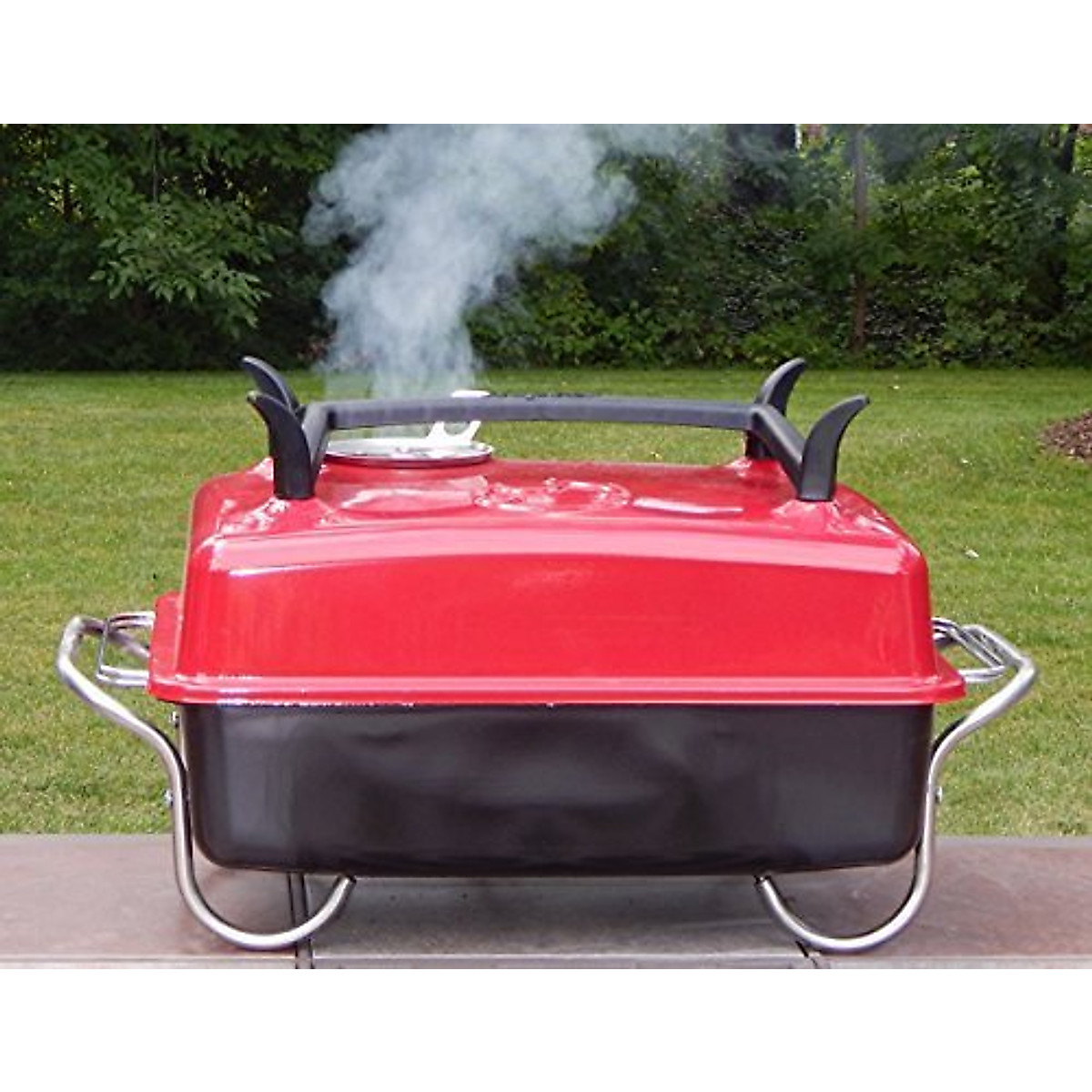 Raptor Grilling's Money Saving, Clean Hands, Large Portable Charcoal Grill -RED- VR10017AA