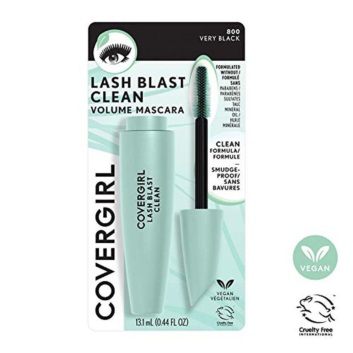 COVERGIRL Lash Blast Clean Volume Mascara, Very Black, 0.44 Fl Oz, Pack of 1