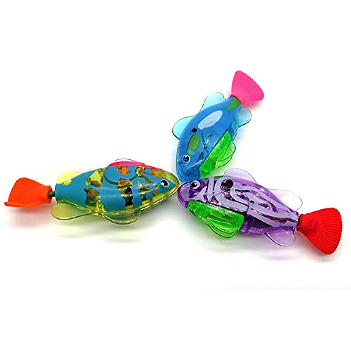 Jkshop 3PCS Interactive Indoor Cat Swimming Fish Toys,Best Play-time,Good Exercise Activity,Drink More Water,The Lasers Blink,Realistic Touch Toy for All Cats,Battery Included(6pcs)