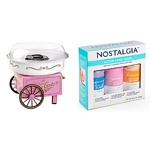 Nostalgia Vintage Cotton Candy Maker with Flossing Sugar