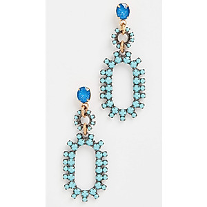 Elizabeth Cole Women's Rhiannon Earrings, Turquoise, Floral, One Size