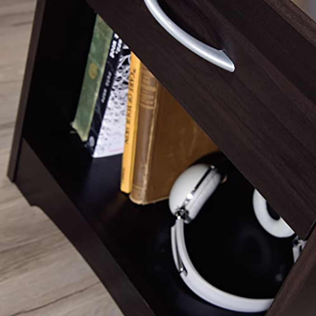 Sauder Beginnings Night Stand, Cinnamon Cherry finish