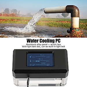 PC Water Cooling Thermometer, Smart LCD Speed Temperature Detect, PC G1/4 Thread Water Cooling System Temperature Meter for Computer Laptop