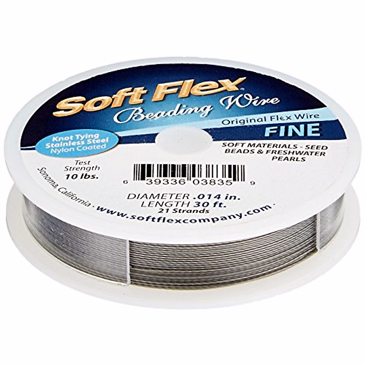 Soft Flex Wire 21-Strand, 0.014-Inch Diameter, Satin Silver
