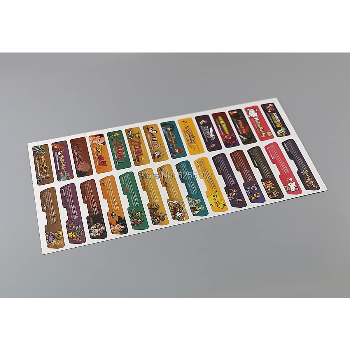 14 Groups Colourful Custom Design Back Tag Label Stickers for Gameboy Advance GBA Console