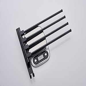 Nevup Swivel Towel Bar Rustproof Wall Mount Bathroom Swing Out Towel Shelf Self Adhesive with Glue or Wall Mount with Screws Folding Arm Hand Towel Rack