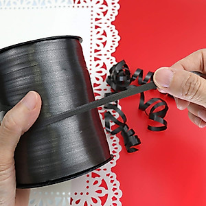 GIFTEXPRESS 500 Yards Black Curling Ribbon/Balloon Ribbon/Balloon Strings/Gift Wrapping Ribbons Supplies