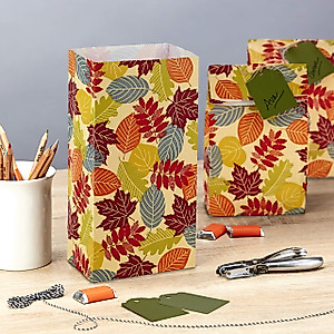 Hallmark Fall Leaves Party Favor and Wrapped Treat Bags (30 Ct.) for Autumn Parties, Halloween, Thanksgiving, Friendsgiving, Care Packages and More