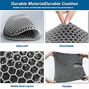 Gel Seat Cushion for Long Sitting, Extra Large Gel Cushion for wheelchair Reduce Sweat, Desk Chair Cushion, Seat Cushion for back pain/for Car/for Office Chairs/for kitchen chairs/ for Pressure Relief