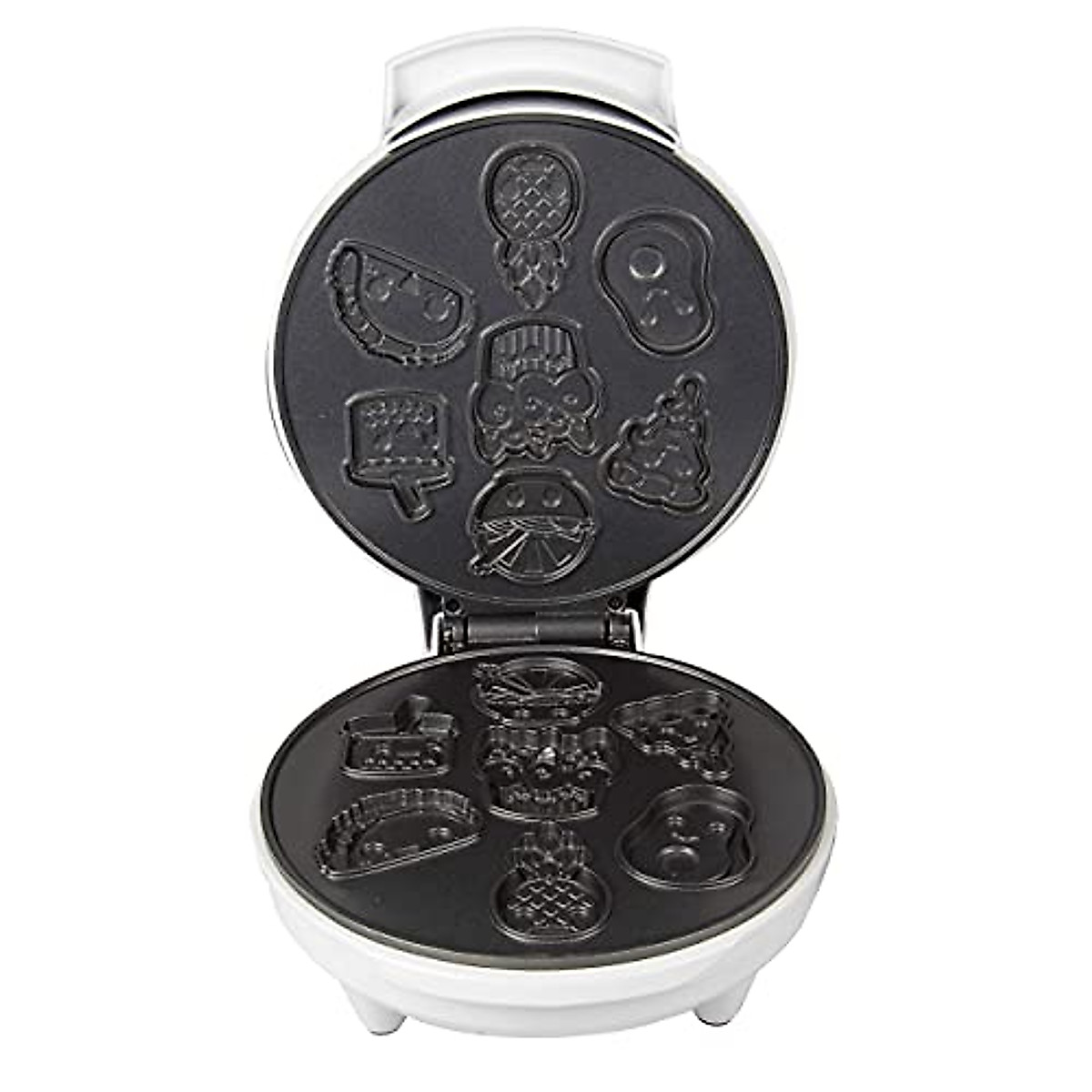 Kawaii Fun Snacks Mini Waffle Maker - 7 Different Food Japanese Style Designs Featuring an Avocado, Pizza, Ramen, Taco & More - Cool Electric Waffler for Amazing Kids Easter Morning Breakfast or Gift