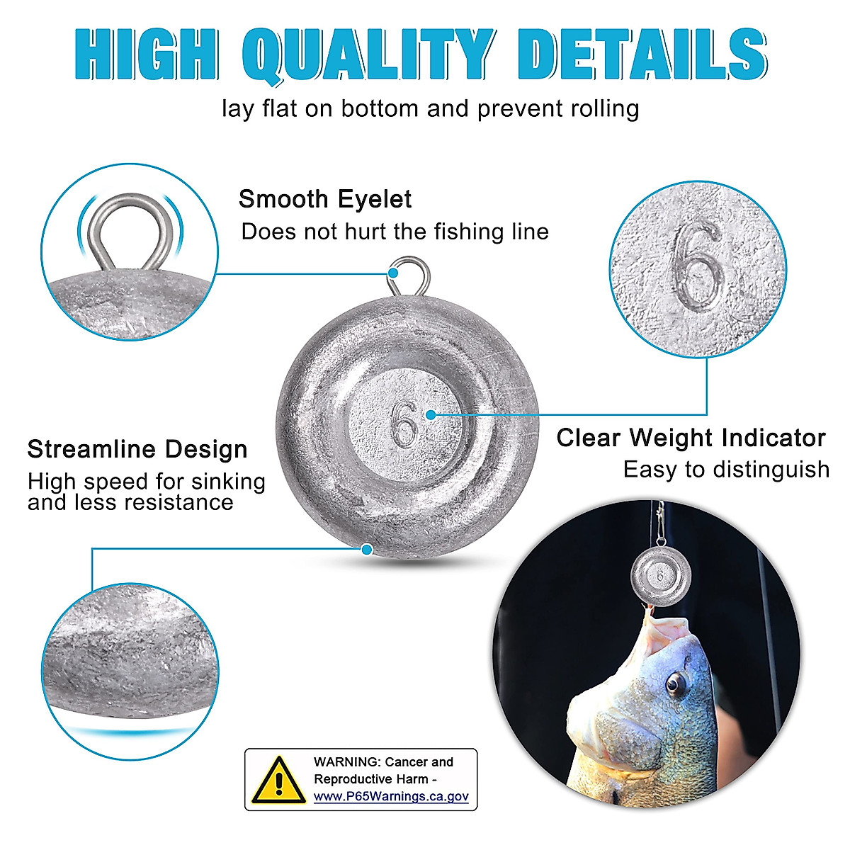 Disc Sinkers Fishing Weights,Coin Sinkers Weights Saltwater Surf Fishing Weights Catfishing Gear Tackle 8oz 6oz 5oz 4oz 3oz 2oz 1oz