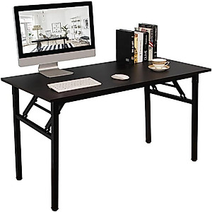 DlandHome 47 inches Folding Table Computer Desk Portable Table Activity Table Conference Table Home Office Desk, Fully Assembled Black DND-ND5-120BB