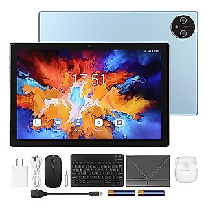 Haofy 2 in 1 Tablet, GPS Navigation 24MP Rear Camera 10.1 Inch Tablet PC Smart 12GB RAM 256GB ROM 5GWiFi for Learning for Android 11.0 for Entertainment (US Plug)