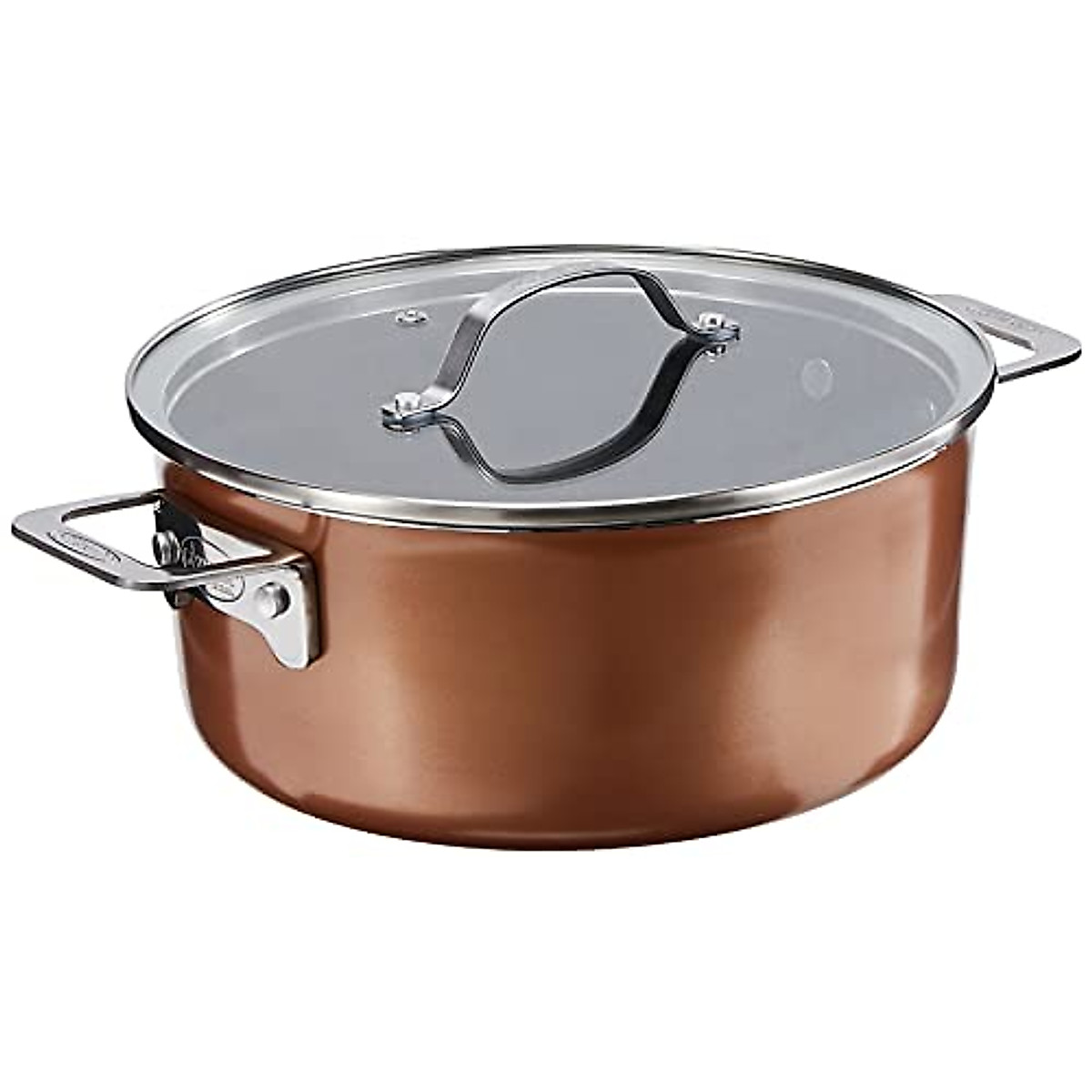 Gotham Steel Stackable Pots and Pans Set – Stackmaster 5 Piece Cookware Set with Ultra Nonstick Cast Texture Ceramic Coating, Saves 30% Space, Sauce Pans, Stock Pots, Skillets & More –Dishwasher Safe