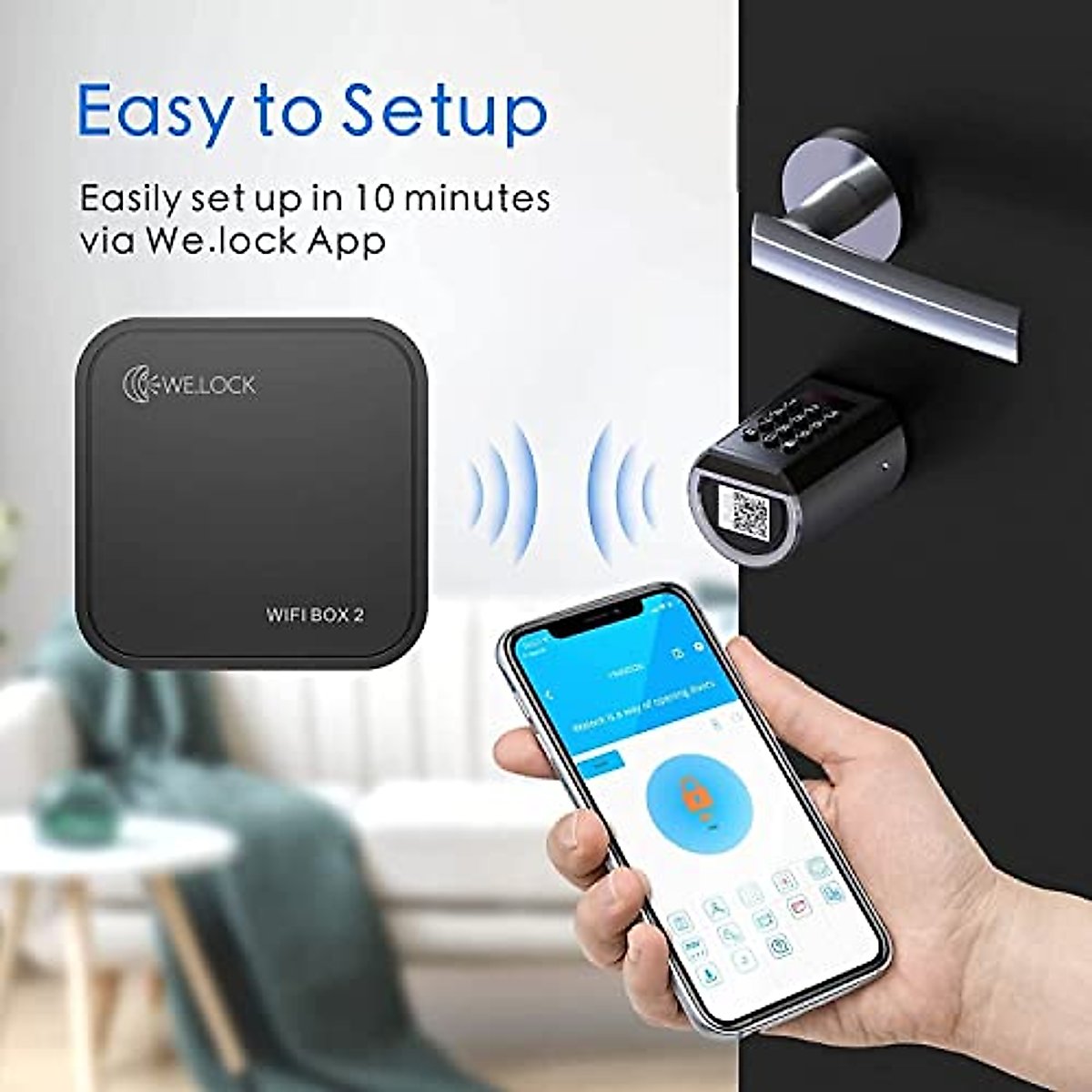 WELOCK Smart WiFibox 2 Gateway for Smart Door Lock WiFi Bridge for Keyless Entry Door Lock, Remote Control Smart Hub, Compatible with Alexa，Compatible with All WE LOCK Smart Door Locks