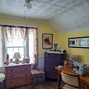 A La Maison Ceilings R139 Spanish Silver Foam Glue-up Ceiling Tile (256 sq. ft./Case), Pack of 96, Plain White