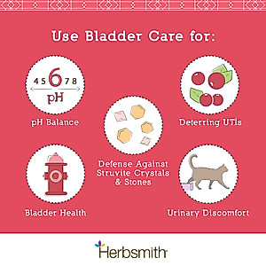 Herbsmith Bladder Care- Bladder Support for Cats- Urinary Tract Cat Supplement – Maintains Kidney Health for Cats– 75g