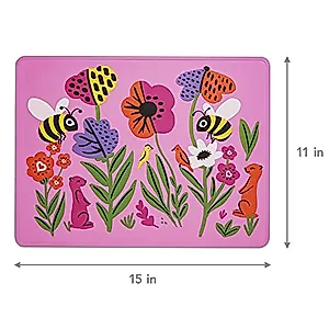 Munchkin® WildLove Reversible Silicone Placemat for Kids, 1pk, Bee