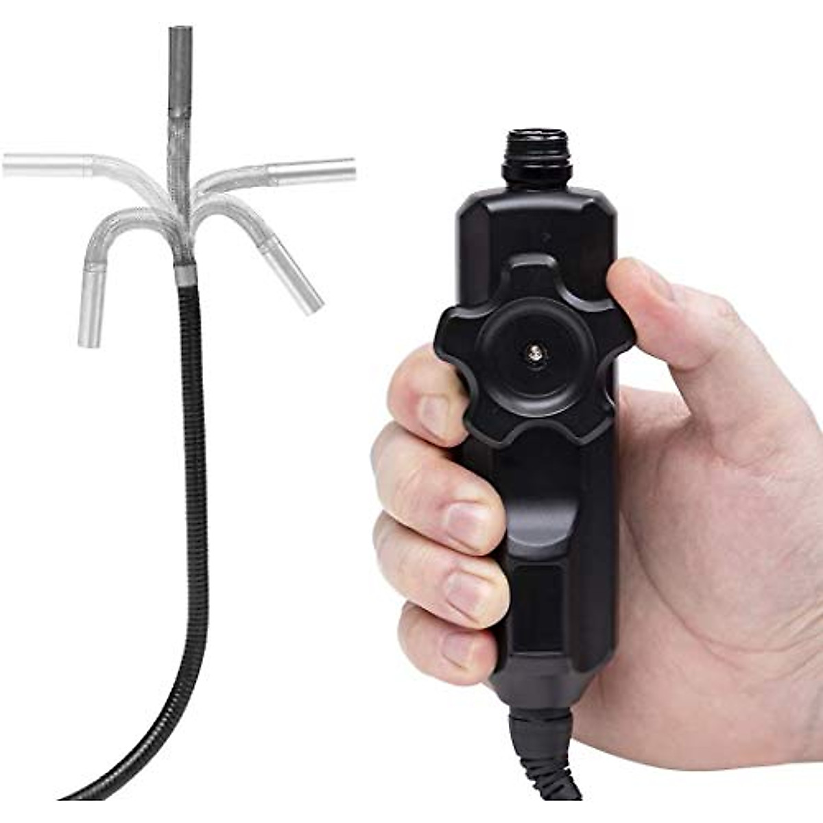 Vividia VA-150 Gray Two-Way Articulating Borescope Videoscope Inspection Camera with 6mm Diameter Probe and 2.7" Monitor and 640x480 Image Resolution