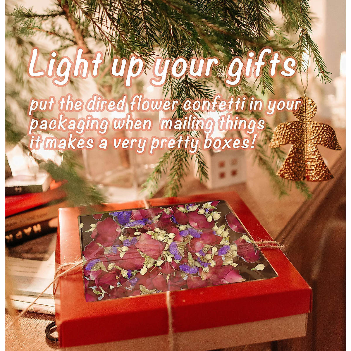 Dried Flower Petals,Dried Rose Petals for Weddings, 20 Cups(3.5Oz) Biodegradable Flower Petals Confetti,Flower Girl Proposal,Table Decorations Valentine's Day