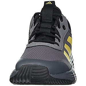 adidas Men's Ownthegame Shoes Basketball, Grey Five/Matte Gold/Core Black, 11.5