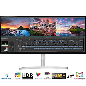 LG 34WK95U-W 34-inch Class 21:9 UltraWide 5K2K Nano IPS LED Monitor with HDR 600 Bundle with Deco Gear Large Extended Gaming Mouse Pad