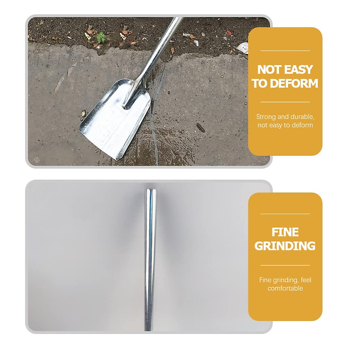 NUOBESTY Fireplace Ash Shovel 16 Inch Handle Coal Ash Shovel Cleaning Coal Shovel Hand Tools Gardening Shovel