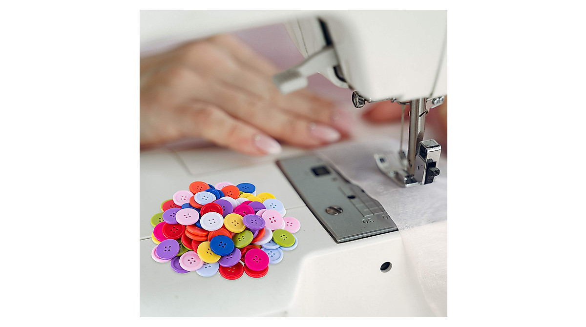 100 Pack 1 Inch Buttons for Sewing, Crafts & DIY Projects