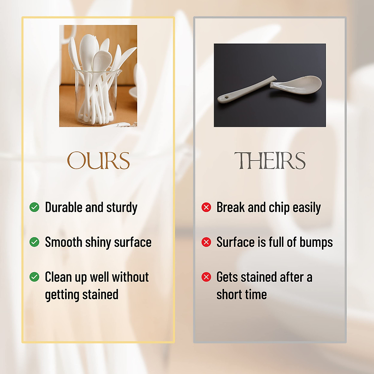 BTaT- Tea Spoon, Set of 12, White Porcelain, Espresso Spoons, Ceramic Spoon, Ceramic Spoons, Ceramic Teaspoon, Ceramic Spoons Small, Spoon for Tea, Tea Spoon for Loose Tea, Christmas Gifts