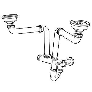 Transolid TSDIK Plastic Sink Drain Install Kit, 12" L x 16" W x 4" H, White