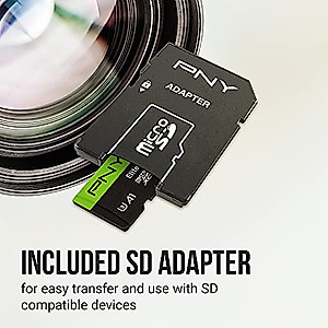 PNY 256GB Elite-X Class 10 U3 V30 microSDXC Flash Memory Card - 100MB/s, Class 10, U3, V30, A1, 4K UHD, Full HD, UHS-I, micro SD