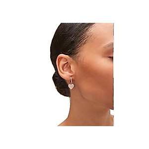 Kate Spade New York Yours Truly Pave Heart Drop Earrings, rose gold, Medium