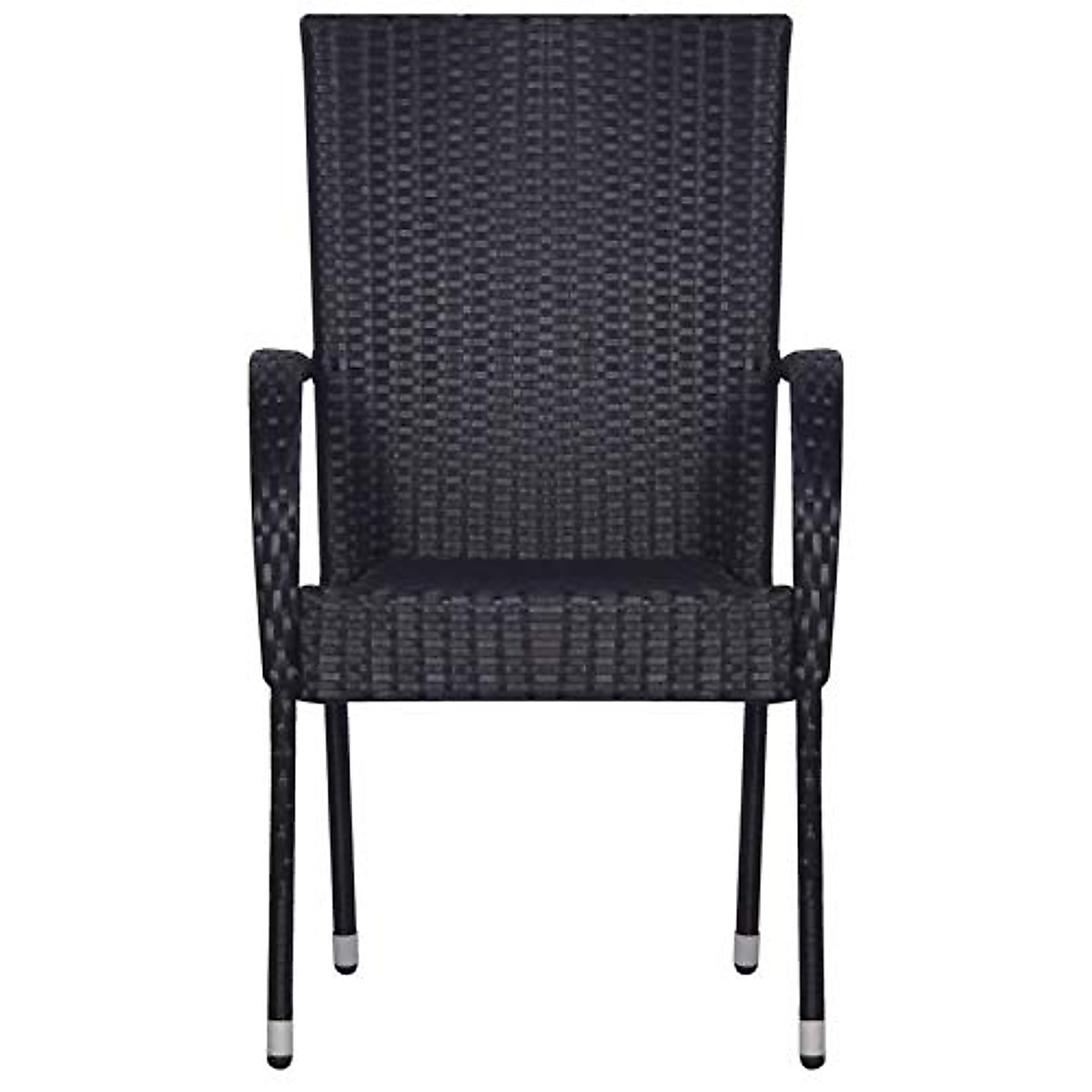 Camerina 3 Piece Patio Dining Set Outdoor Patio Dining Set Outdoor Patio Furniture Patio Set Patio Table and Chairs Set Poly Rattan Black 3072482