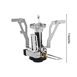 Portable Camping Stove,Foldable Outdoor Survival Integrated Furnace Burners Mini Backpacking Stove for Outdoor Camping Hiking Cooking Traveling BBQ Picnic