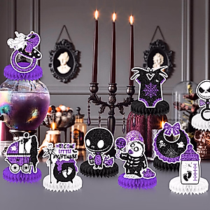 Nightmare Halloween Baby Shower Decorations Honeycomb Centerpiece,9pcs Halloween Decorations for Table Double Sides 3D Table Decorations, Cute Themed Xmas Decorations for Celebrating Party